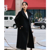 ロングコート ブラック/黒色系(レディース)のアイテム ロングコート ブラック/黒色系(レディース)のアイテム