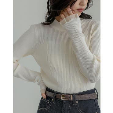 前後2wayウール混タートルネックトップス[品番：XT000011734