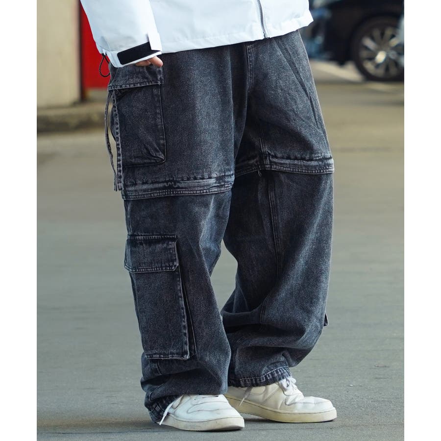 ◇2way ワイドバギーカーゴパンツ◇ ワイドパンツ[品番 ◇2way ワイドバギーカーゴパンツ◇ ワイドパンツ[品番