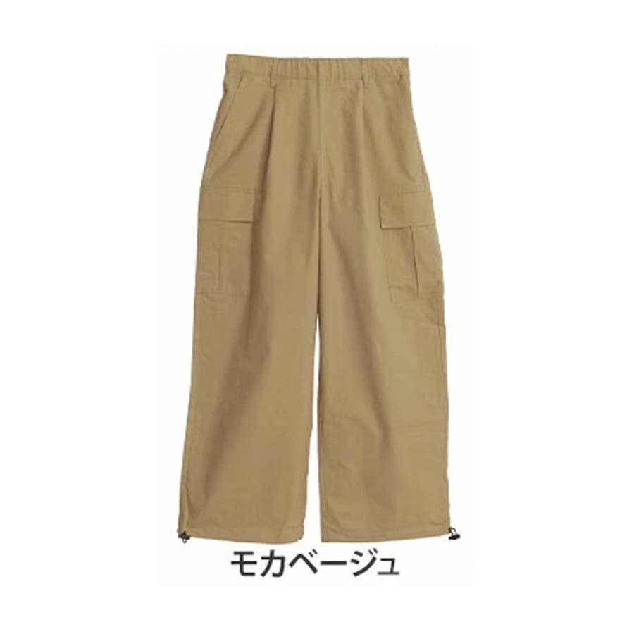 裾を絞って丈調節 さらりと穿ける カーゴパンツ[品番 裾を絞って丈調節 さらりと穿ける カーゴパンツ[品番