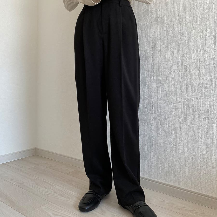 callautia タックストレートウォームスラックス[品番：AMTW0004845]｜JUNOAH（ジュノア ）のレディースファッション通販｜SHOPLIST（ショップリスト）