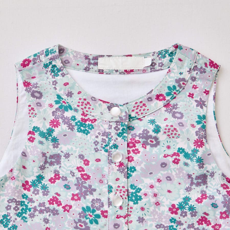 【お揃い】サテンフローラルノースリーブワンピース(80~90cm)[品番：BEBK0009430]｜BeBe（ベベ）のキッズファッション通販｜SHOPLIST（ショップリスト）