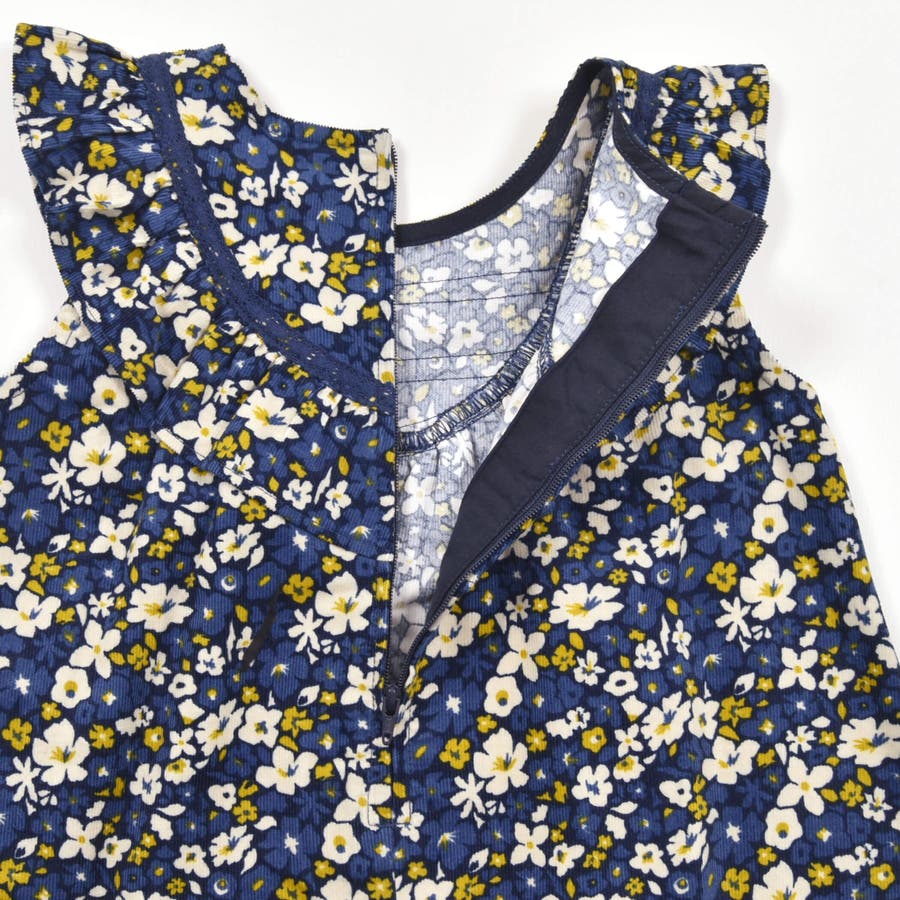 【お揃い】シャツコールフラワープリントヨークフリルワンピース(80~90cm)[品番：BEBK0009881]｜BeBe（ベベ）のキッズファッション通販｜SHOPLIST（ショップリスト）