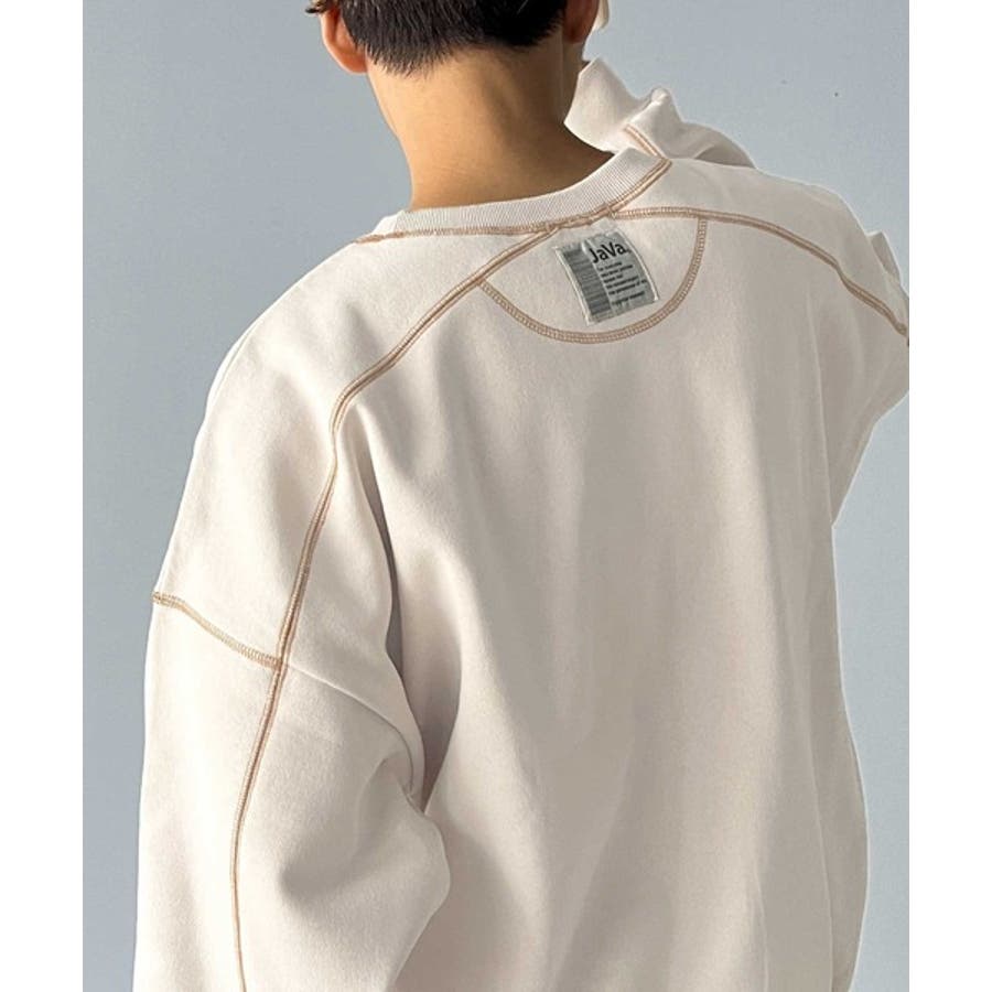 《Javaジャバコラボ》ステッチが効く。大人の裏起毛配色ステッチロゴスウェット[品番：WZ000004890]｜Classical Elf Men（クラシカルエルフ メン）のメンズファッション ...