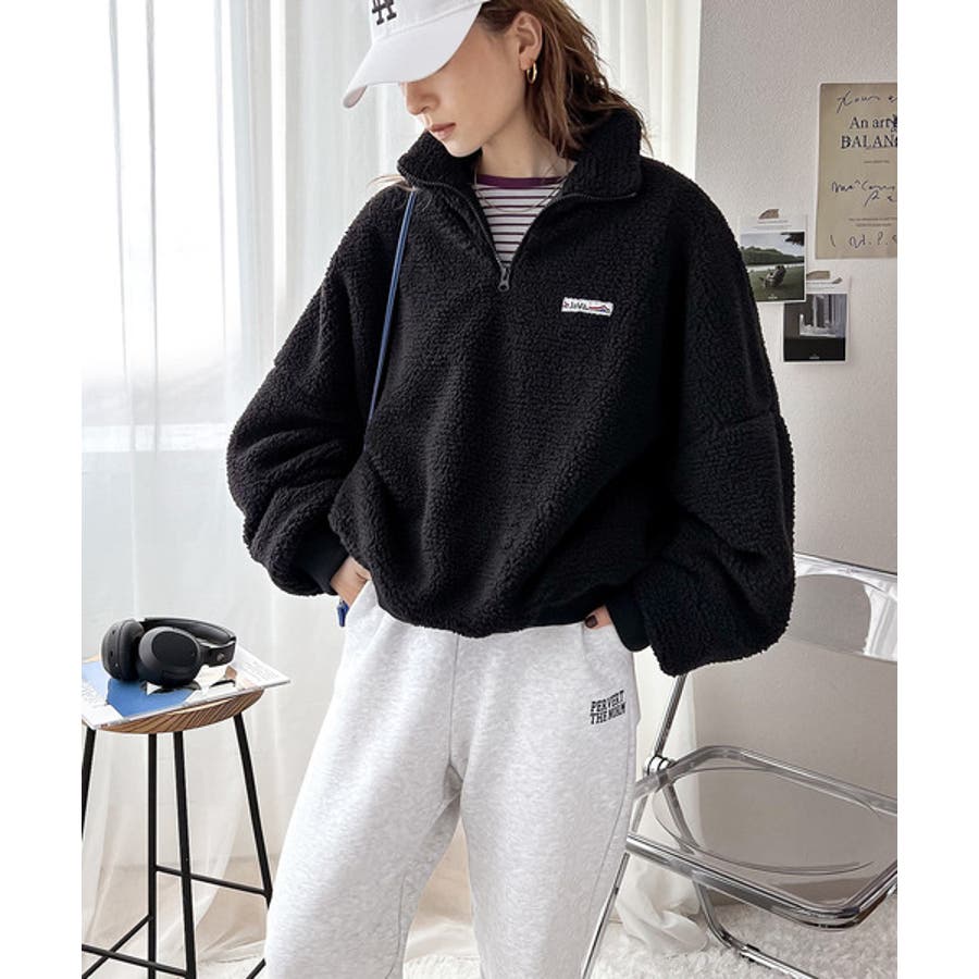 ふわもこ暖か。JaVaネーム付きハーフジップボアプルオーバー[品番：WZ000004339]｜Classical Elf （クラシカルエルフ）のレディースファッション通販｜SHOPLIST ...