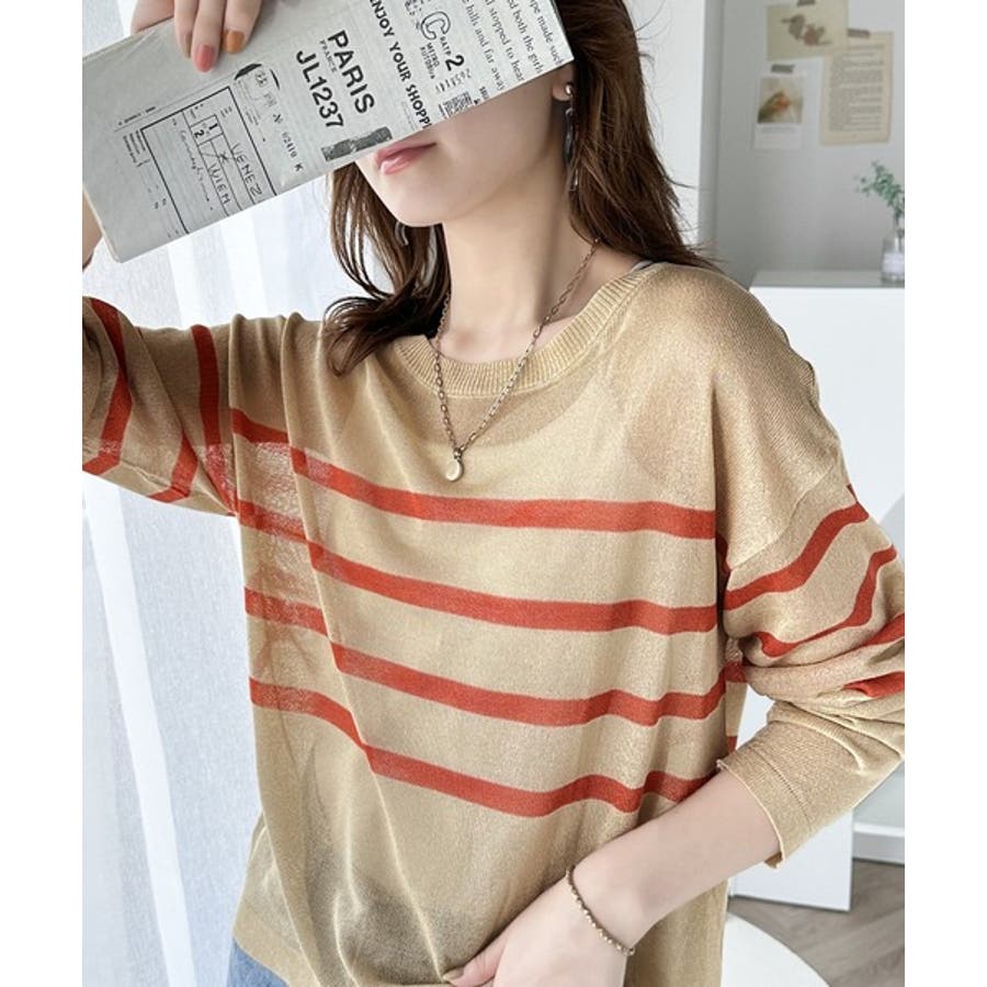 《JaVa ジャバコラボ》こなれレディに格上げ。シアーボーダープルオーバー[品番：WZ000004583]｜Classical Elf （クラシカルエルフ）のレディースファッション通販 ...