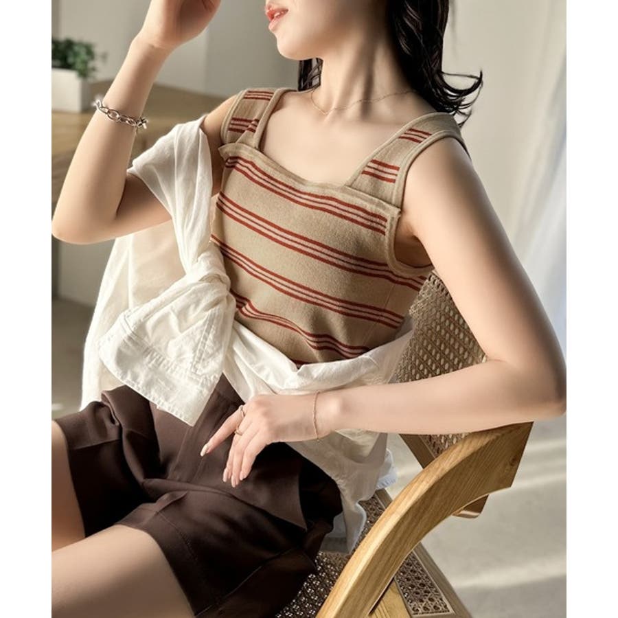 《JaVa ジャバコラボ》レトロな雰囲気漂う。 2wayボーダーニットタンク[品番：WZ000004600]｜Classical Elf （クラシカルエルフ）のレディースファッション通販 ...