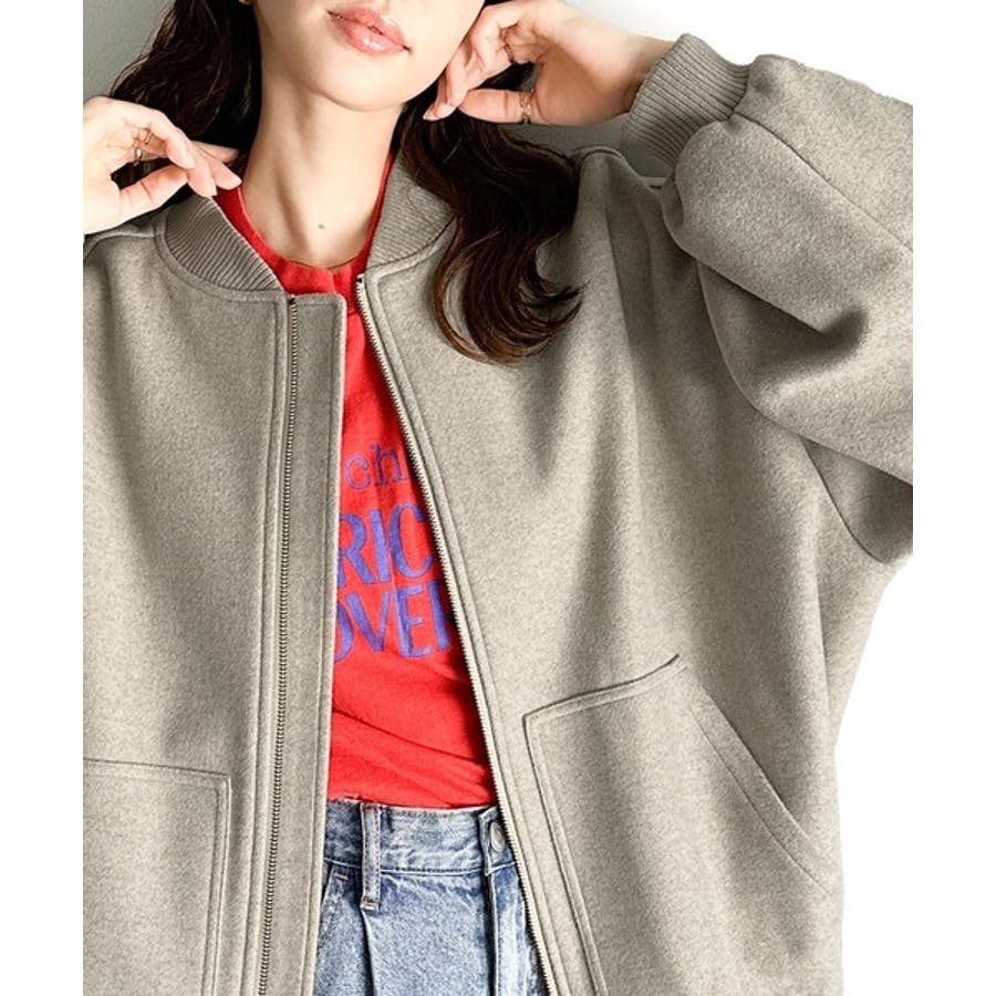 《Javaジャバコラボ》ゆったりシルエットが旬なライトメルトンライクブルゾン[品番：WZ000004646]｜Classical Elf （クラシカルエルフ）のレディースファッション通販 ...