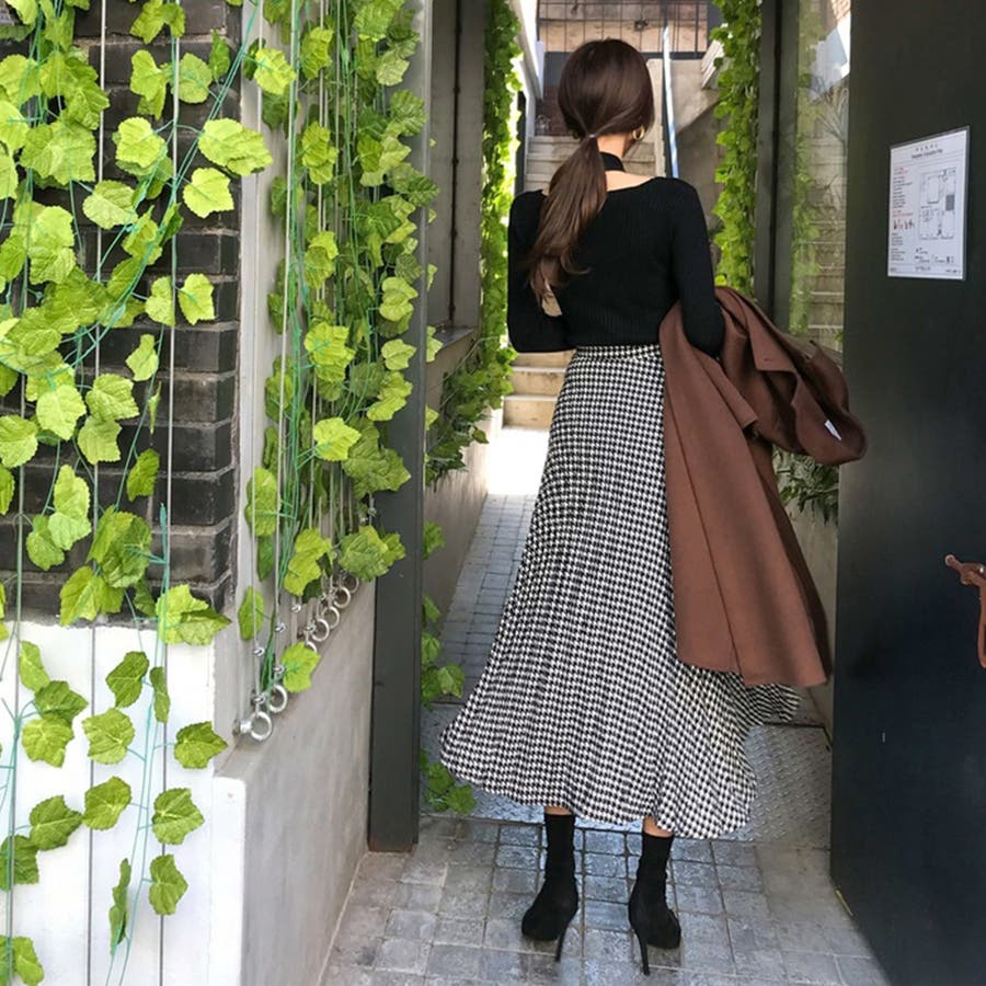 千鳥格子柄スカート スカート ボトムス プリーツスカート 春 春 千鳥格子柄スカート スカート ボトムス プリーツスカート 春 春