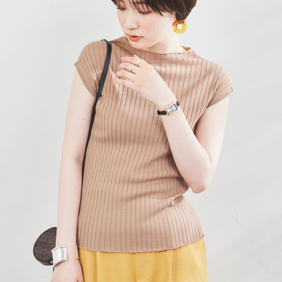 【KELLY】【WEB限定】華奢な女性らしさを演出する。リブハイネックフレンチスリーブニット[品番：COEW0003067]｜coen ...