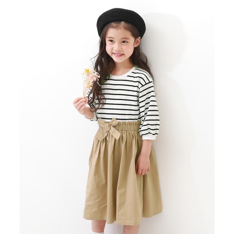 7分袖ドッキングワンピース 子供服 キッズ[品番：VR000009642]｜devirock（デビロック）のキッズファッション通販 ...