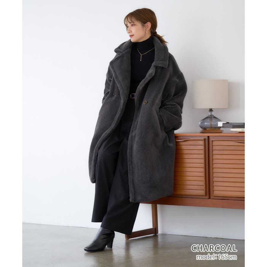 テディボア ロングコート レディース[品番:GW000004886 テディボア ロングコート レディース[品番:GW000004886
