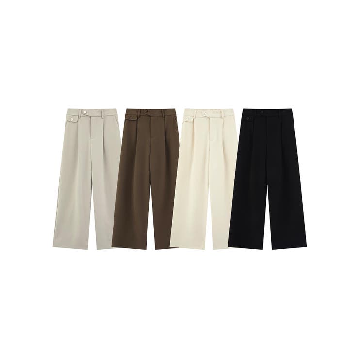 ワイドタックスラックスパンツ ワイドパンツ[品番:XT000013782 ワイドタックスラックスパンツ ワイドパンツ[品番:XT000013782