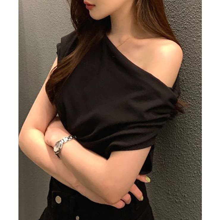 トップス シンプル ドレープ エレガント ワンショルダー[品番：ALTB0002793]｜ALTROSE（アルトローズ）のレディースファッション通販｜SHOPLIST（ショップリスト）