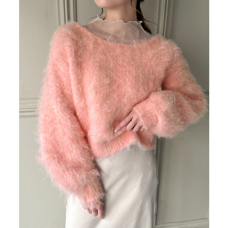 バックデザインショート丈シャギーニット[品番：AMTW0011597]｜JUNOAH（ジュノア ）のレディースファッション通販 ...