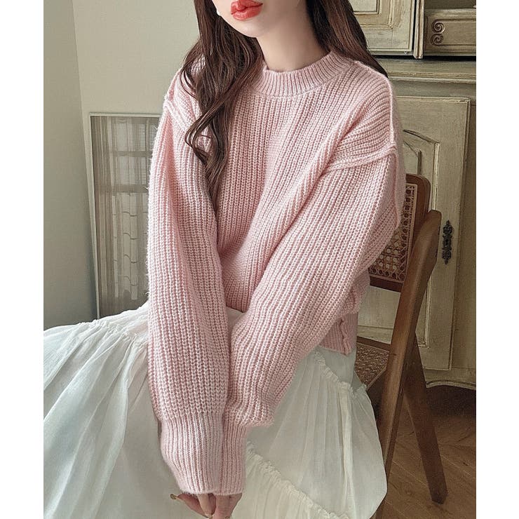 Meiru アウトリンキングニット[品番：AMTW0011899]｜JUNOAH（ジュノア ）のレディースファッション通販｜SHOPLIST（ショップリスト）