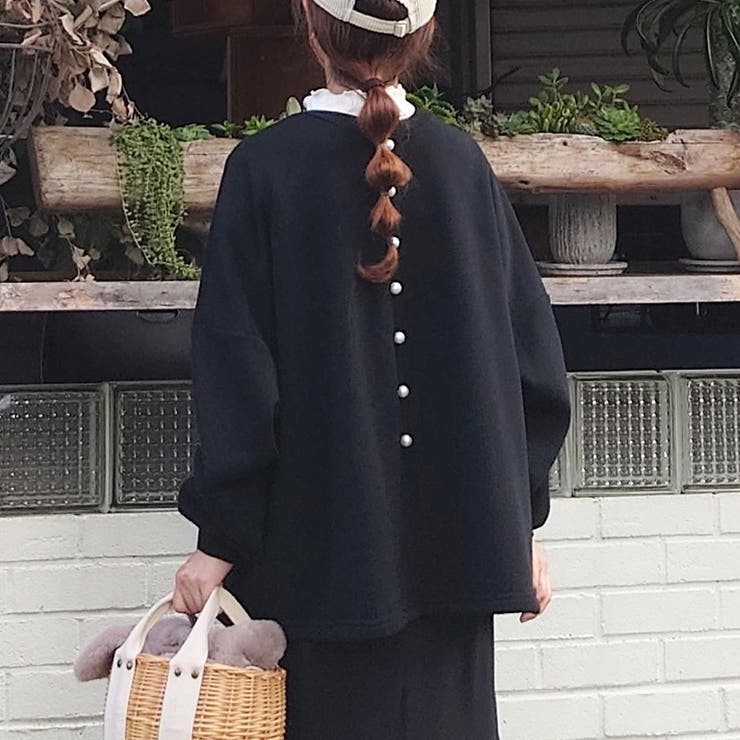 バックスリットパールスウェット[品番：AMTW0009824]｜JUNOAH（ジュノア ）のレディースファッション通販｜SHOPLIST（ショップリスト）