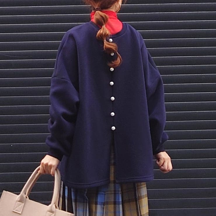 バックスリットパールスウェット[品番：AMTW0009824]｜JUNOAH（ジュノア ）のレディースファッション通販｜SHOPLIST（ショップリスト）