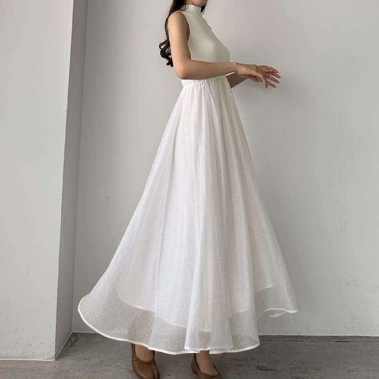 Louere ボトルネックニットドッキングワンピース【ペチスカート Louere ボトルネックニットドッキングワンピース【ペチスカート