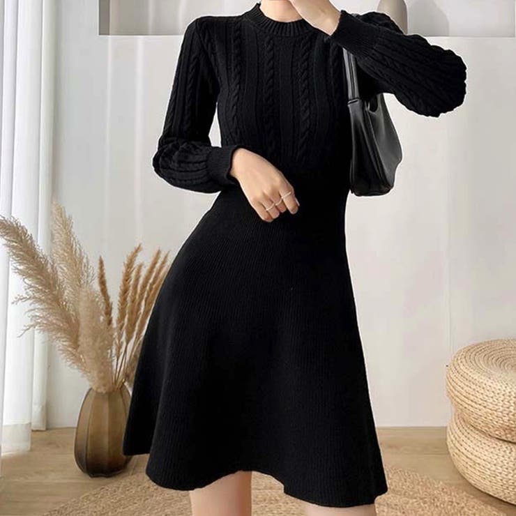 ケーブル編みニットワンピース レディース 10代[品番：AMSW1777882]｜Dewlily（デューリリー）のレディースファッション通販｜SHOPLIST（ショップリスト）