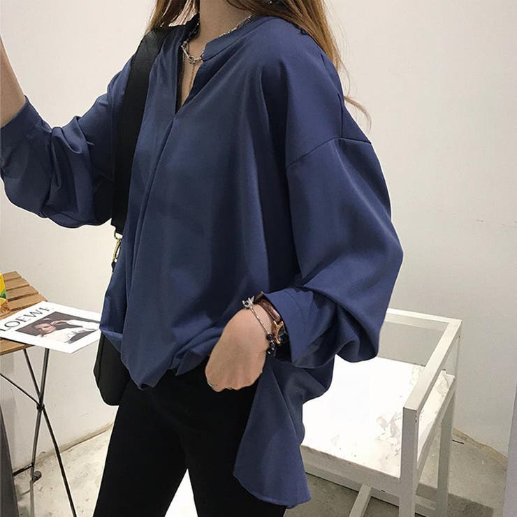 シャツブラウス レディース 大きいサイズ[品番:AGCW0000775 シャツブラウス レディース 大きいサイズ[品番:AGCW0000775