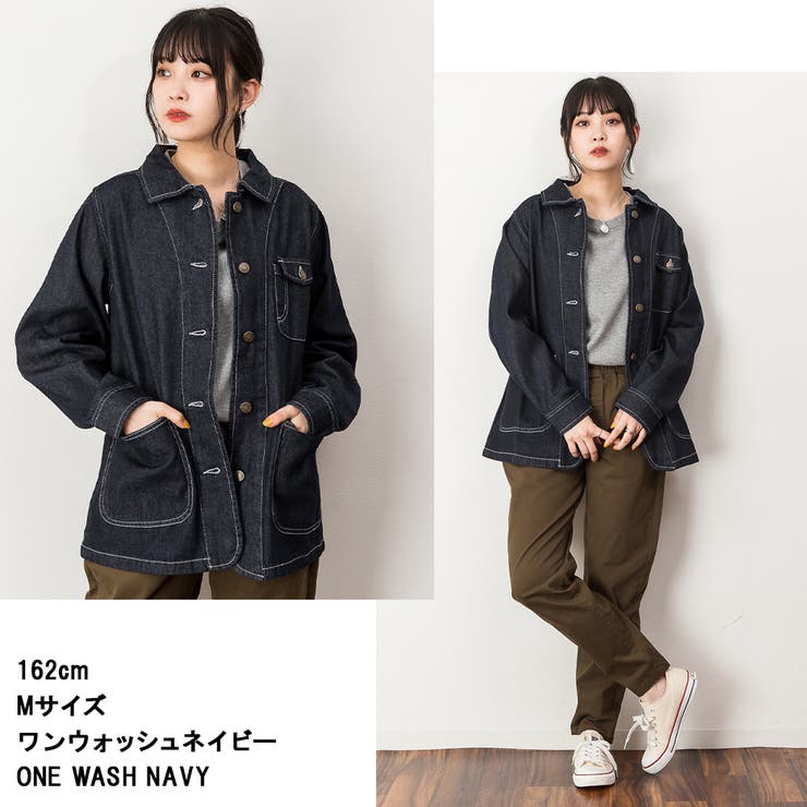 デニムシャツ カバーオール デニムジャケット[品番:ATOW0000806 デニムシャツ カバーオール デニムジャケット[品番:ATOW0000806