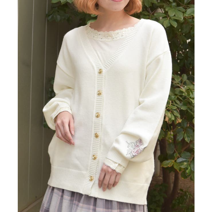 薔薇×蝶刺繍ロングカーディガン[品番：IGAW0007440]｜axes femme（アクシーズファム）のレディースファッション通販 ...