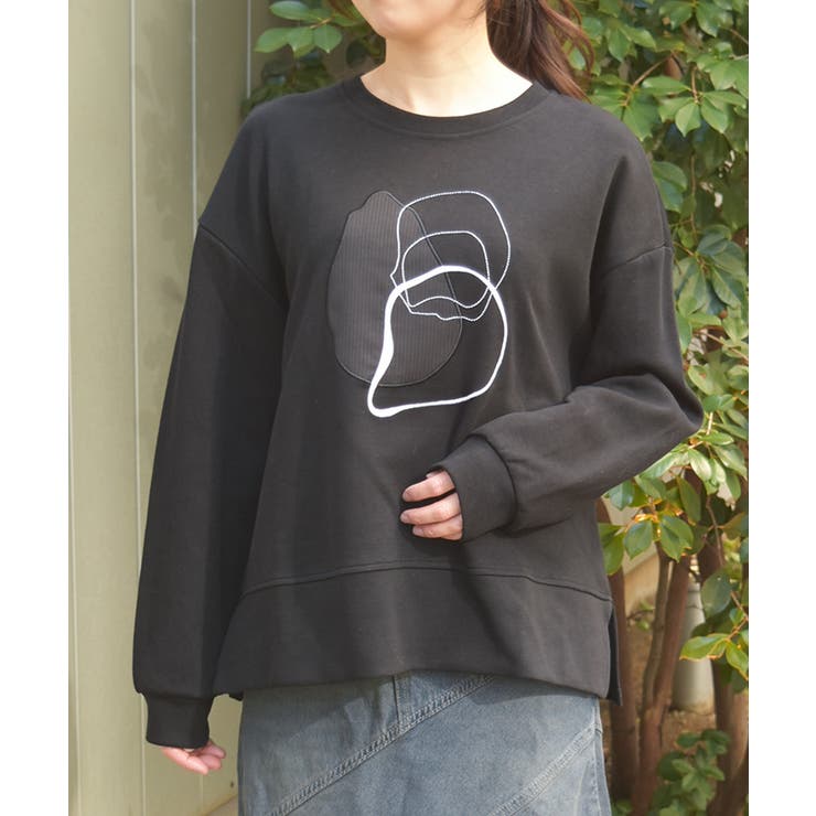 【白】モチーフ刺繍スウェット[品番：IGAW0007443]｜axes femme（アクシーズファム）のレディースファッション通販 ...