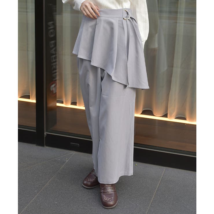 ペプラム風ベルト付パンツ[品番：IGAW0007436]｜axes femme（アクシーズファム）のレディースファッション通販 ...