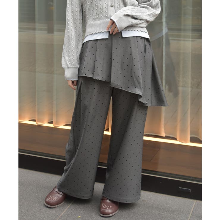 ペプラム風ベルト付パンツ[品番：IGAW0007436]｜axes femme（アクシーズファム）のレディースファッション通販 ...