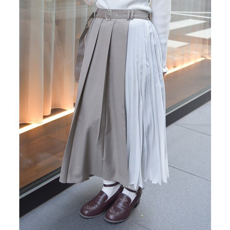 プリーツ切替スカート[品番：IGAW0007437]｜axes femme（アクシーズファム）のレディースファッション通販｜SHOPLIST ...