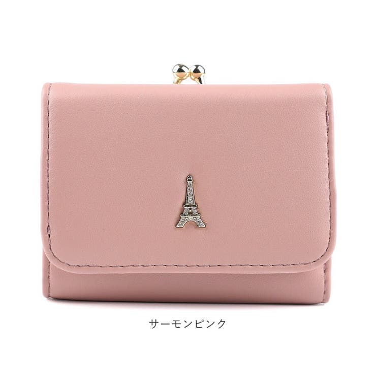 LIZDAYS エッフェル塔モチーフ がま口三つ折り財布[品番 LIZDAYS エッフェル塔モチーフ がま口三つ折り財布[品番