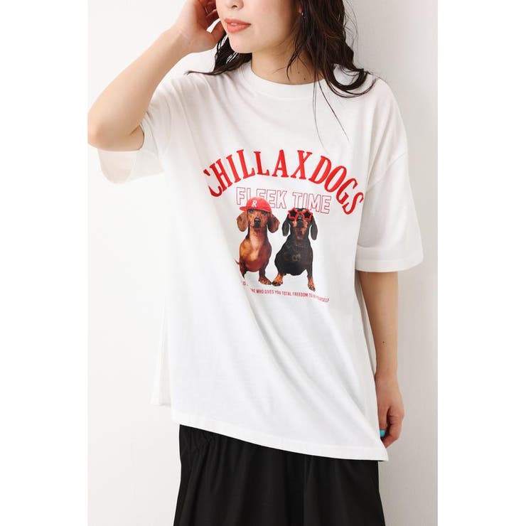 CHILLAX DOGS Tシャツ[品番：BJLW0025800]｜RODEO CROWNS WIDE BOWL（ロデオクラウンズワイドボウル ...