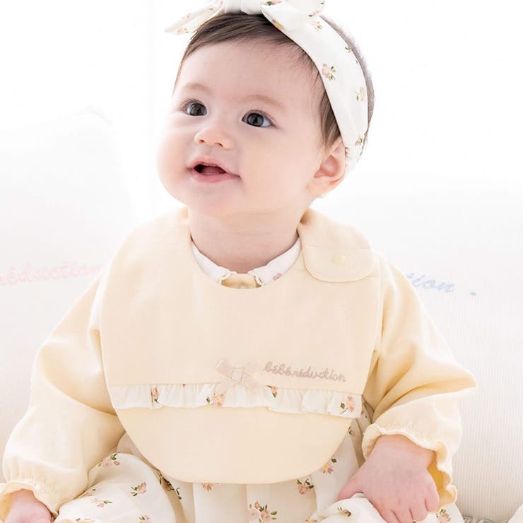 花柄フリルスタイ[品番：BEBK0007161]｜fillot de bb rduction（フィヨデュベベルダクティオン）のキッズファッション通販｜SHOPLIST（ショップリスト）