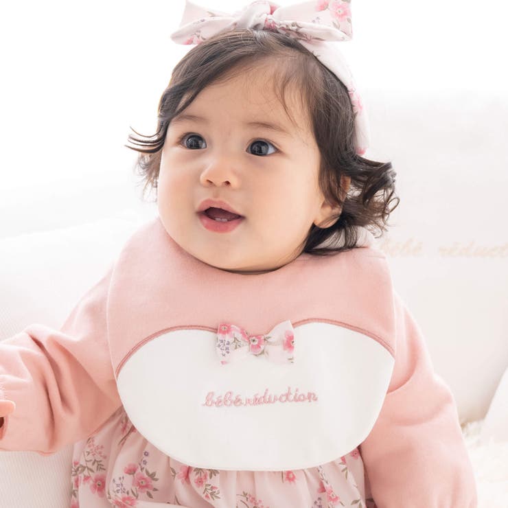 デシン花柄リボンスタイ[品番：BEBK0009305]｜fillot de bb rduction（フィヨデュベベルダクティオン）のキッズファッション通販｜SHOPLIST（ショップリスト）