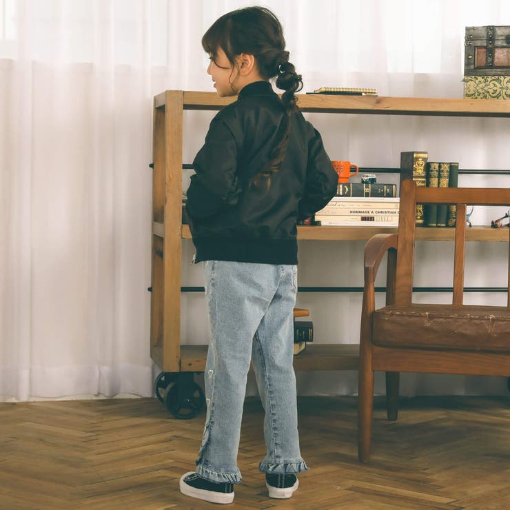 刺しゅう付2WAYタフタMA-1ジャケット(90~130cm)[品番：BEBK0007419]｜SLAP SLIP（スラップスリップ）のキッズファッション通販｜SHOPLIST（ショップリスト）