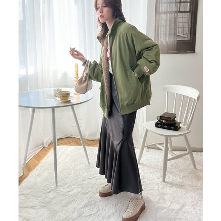 《JaVa ジャバコラボ》2wayリバーシブルスタンドボアブルゾン[品番：WZ000004197]｜Classical Elf （クラシカルエルフ）のレディースファッション通販 ...