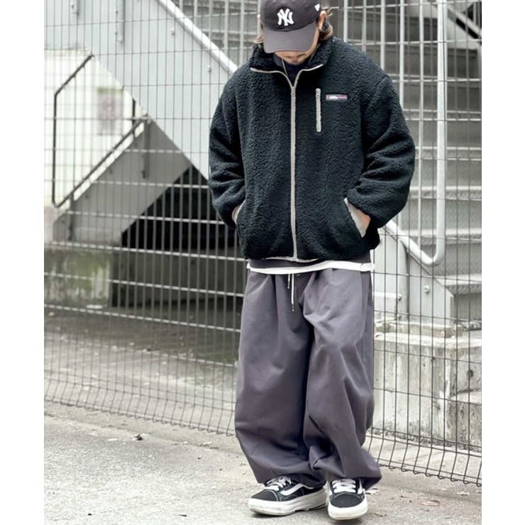 レトロ×スポーツMIX。JaVaワッペン付き配色ボアブルゾン[品番：WZ000004557]｜Classical Elf Men（クラシカルエルフ メン）のメンズファッション通販 ...