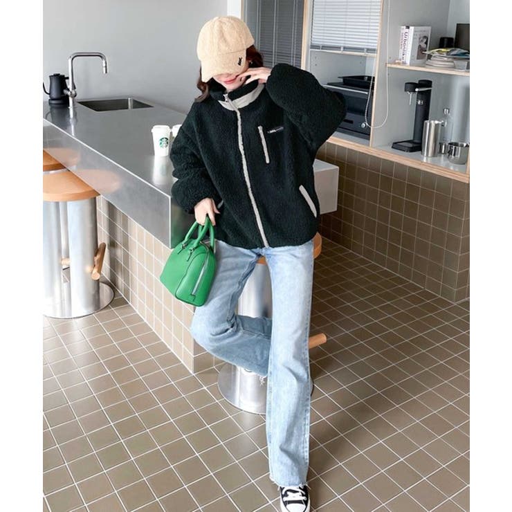 レトロ×スポーツMIX。JaVaワッペン付き配色ボアブルゾン[品番：WZ000004557]｜Classical Elf Men（クラシカルエルフ メン）のメンズファッション通販 ...