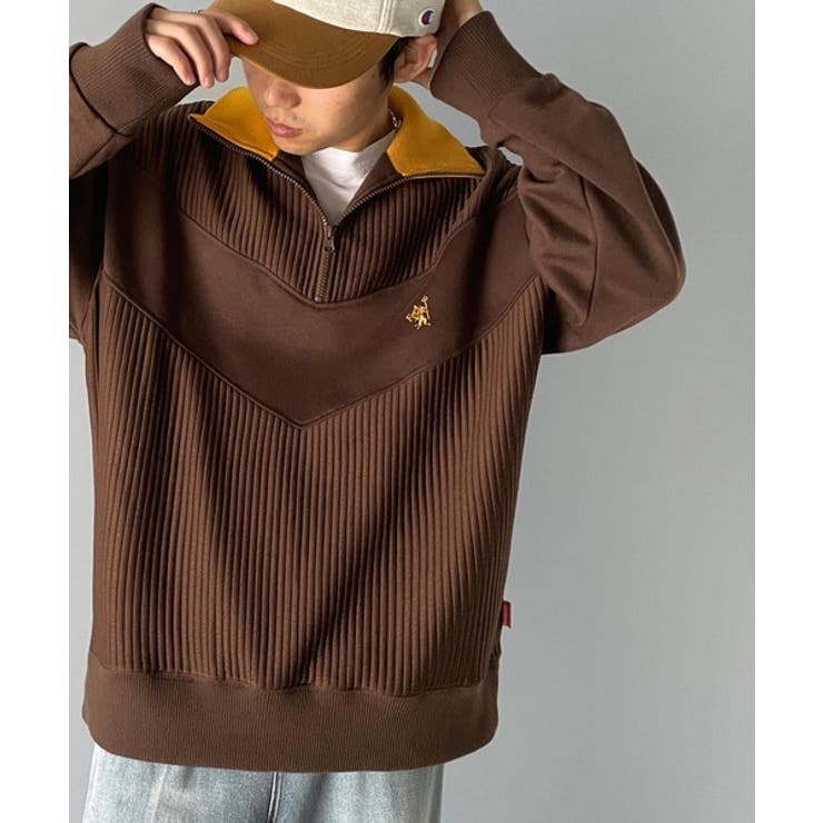 《Javaジャバコラボ》大人レトロを演出。切替ハーフジップPO[品番：WZ000004888]｜Classical Elf Men（クラシカルエルフ メン）のメンズファッション通販 ...