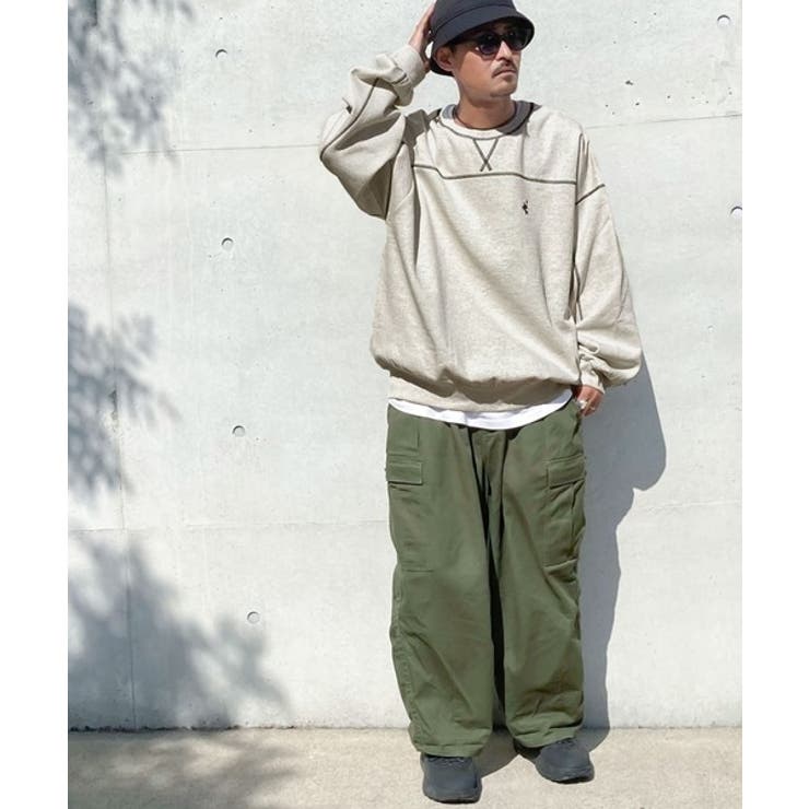 《Javaジャバコラボ》ステッチが効く。大人の裏起毛配色ステッチロゴスウェット[品番：WZ000004890]｜Classical Elf Men（クラシカルエルフ メン）のメンズファッション ...