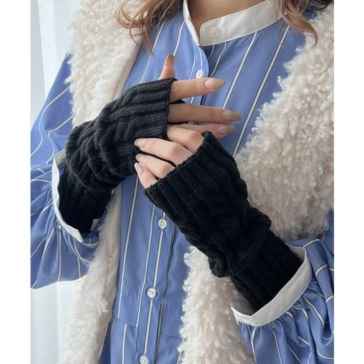 《JaVaジャバ コラボ》最旬！カラバリ豊富、指ぬきニットアームウォーマー[品番：WZ000004392]｜Classical Elf （クラシカルエルフ）のレディースファッション通販 ...