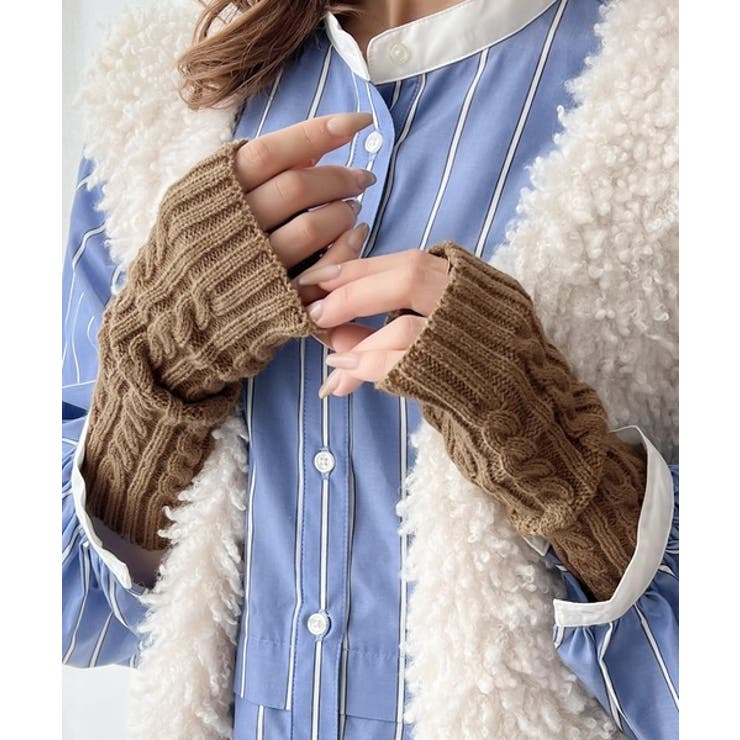 《JaVaジャバ コラボ》最旬！カラバリ豊富、指ぬきニットアームウォーマー[品番：WZ000004392]｜Classical Elf （クラシカルエルフ）のレディースファッション通販 ...