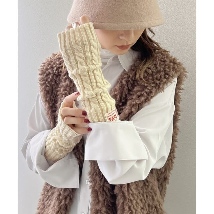 《JaVaジャバ コラボ》最旬！カラバリ豊富、指ぬきニットアームウォーマー[品番：WZ000004392]｜Classical Elf （クラシカルエルフ）のレディースファッション通販 ...