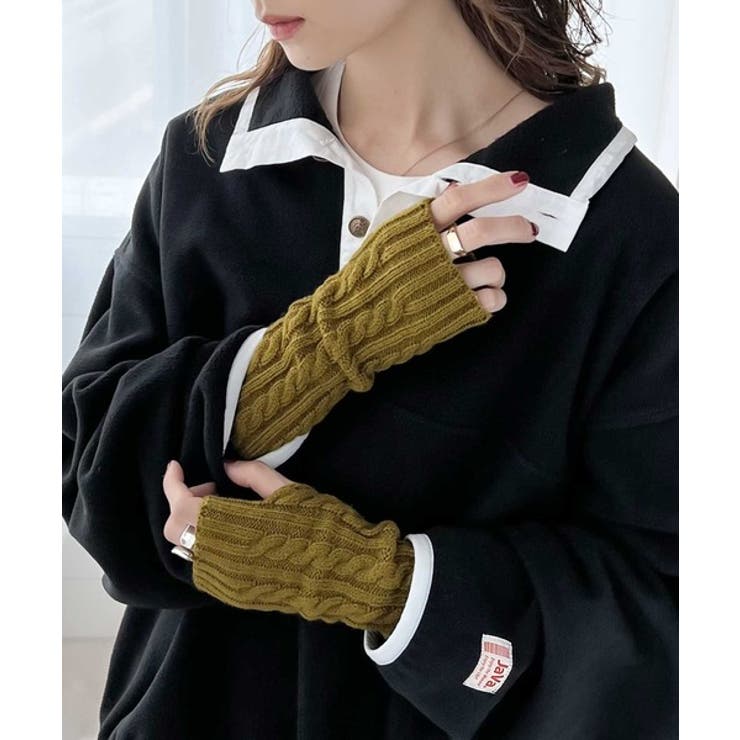 《JaVaジャバ コラボ》最旬！カラバリ豊富、指ぬきニットアームウォーマー[品番：WZ000004392]｜Classical Elf （クラシカルエルフ）のレディースファッション通販 ...