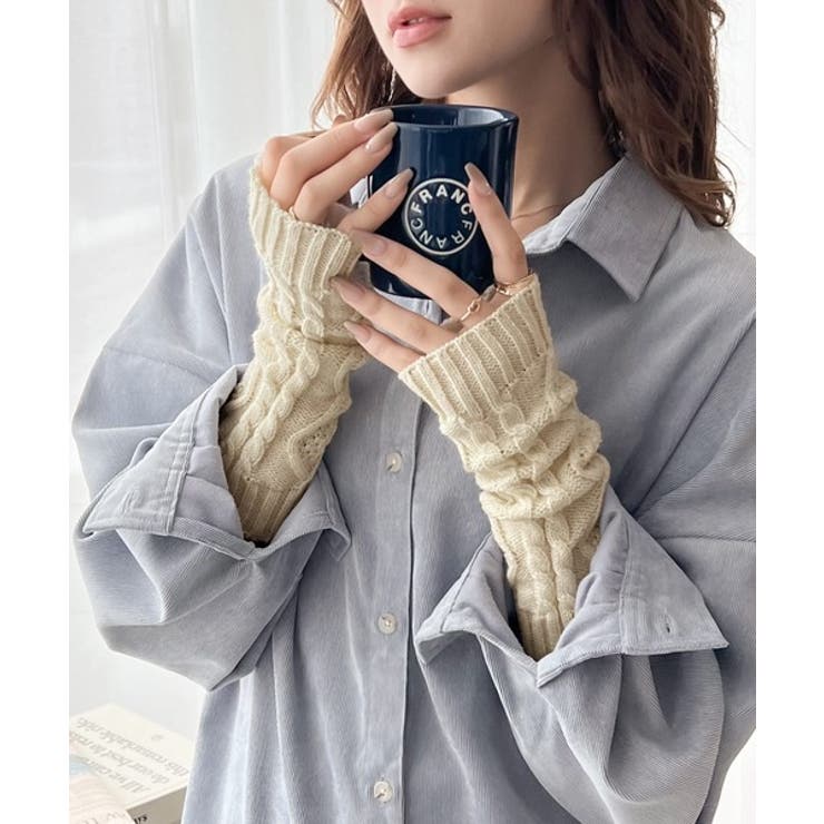 《JaVaジャバ コラボ》最旬！カラバリ豊富、指ぬきニットアームウォーマー[品番：WZ000004392]｜Classical Elf （クラシカルエルフ）のレディースファッション通販 ...