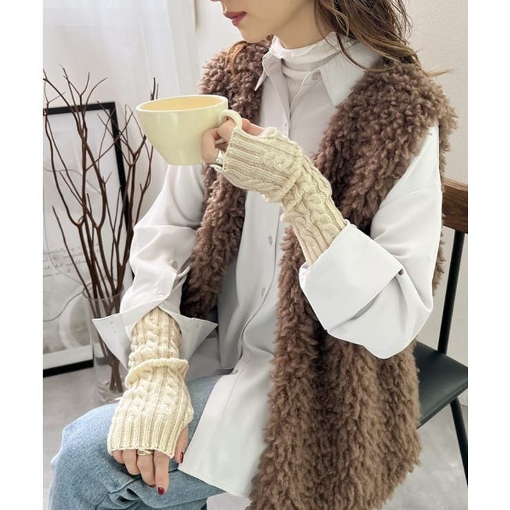 《JaVaジャバ コラボ》最旬！カラバリ豊富、指ぬきニットアームウォーマー[品番：WZ000004392]｜Classical Elf （クラシカルエルフ）のレディースファッション通販 ...