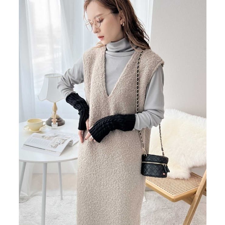 《JaVaジャバ コラボ》最旬！カラバリ豊富、指ぬきニットアームウォーマー[品番：WZ000004392]｜Classical Elf （クラシカルエルフ）のレディースファッション通販 ...