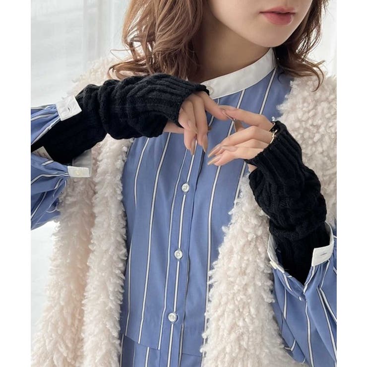 《JaVaジャバ コラボ》最旬！カラバリ豊富、指ぬきニットアームウォーマー[品番：WZ000004392]｜Classical Elf （クラシカルエルフ）のレディースファッション通販 ...