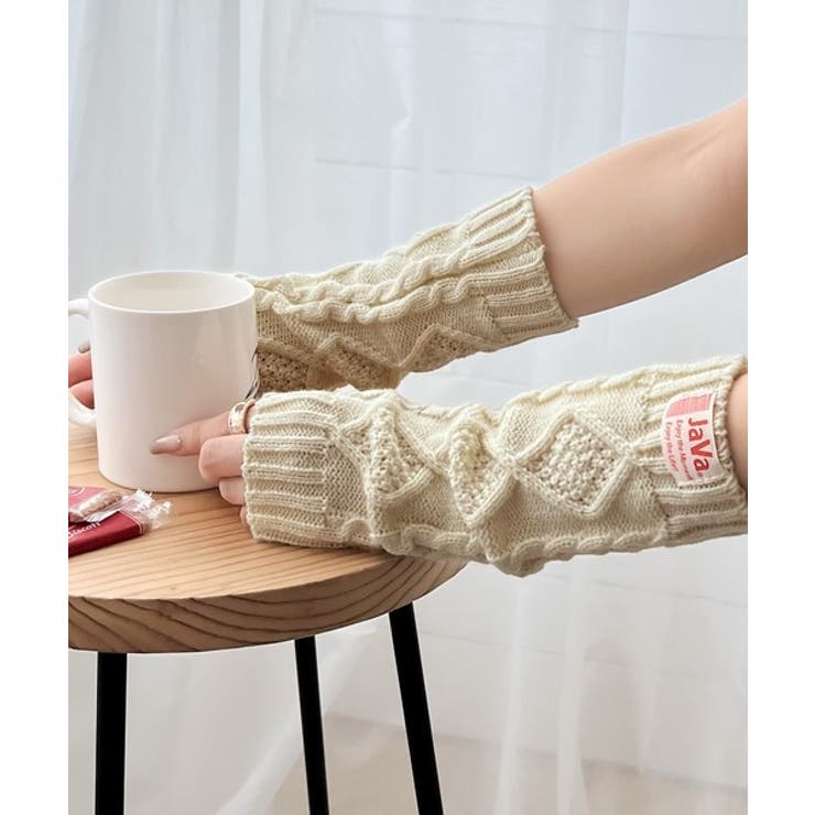 《JaVaジャバ コラボ》最旬！カラバリ豊富、指ぬきニットアームウォーマー[品番：WZ000004392]｜Classical Elf （クラシカルエルフ）のレディースファッション通販 ...